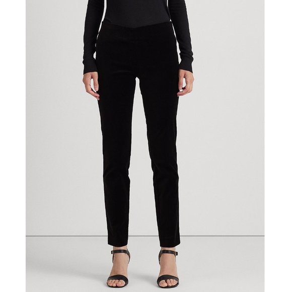 Lauren Ralph Lauren | Pants & Jumpsuits | Lauren Ralph Lauren Womens Stretch Velvet Skinny Ankle ...